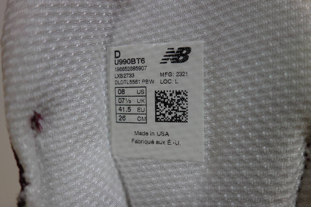 Yahoo!オークション - 定価3.8万円 未使用 New Balance U990 BT6 26cm ...