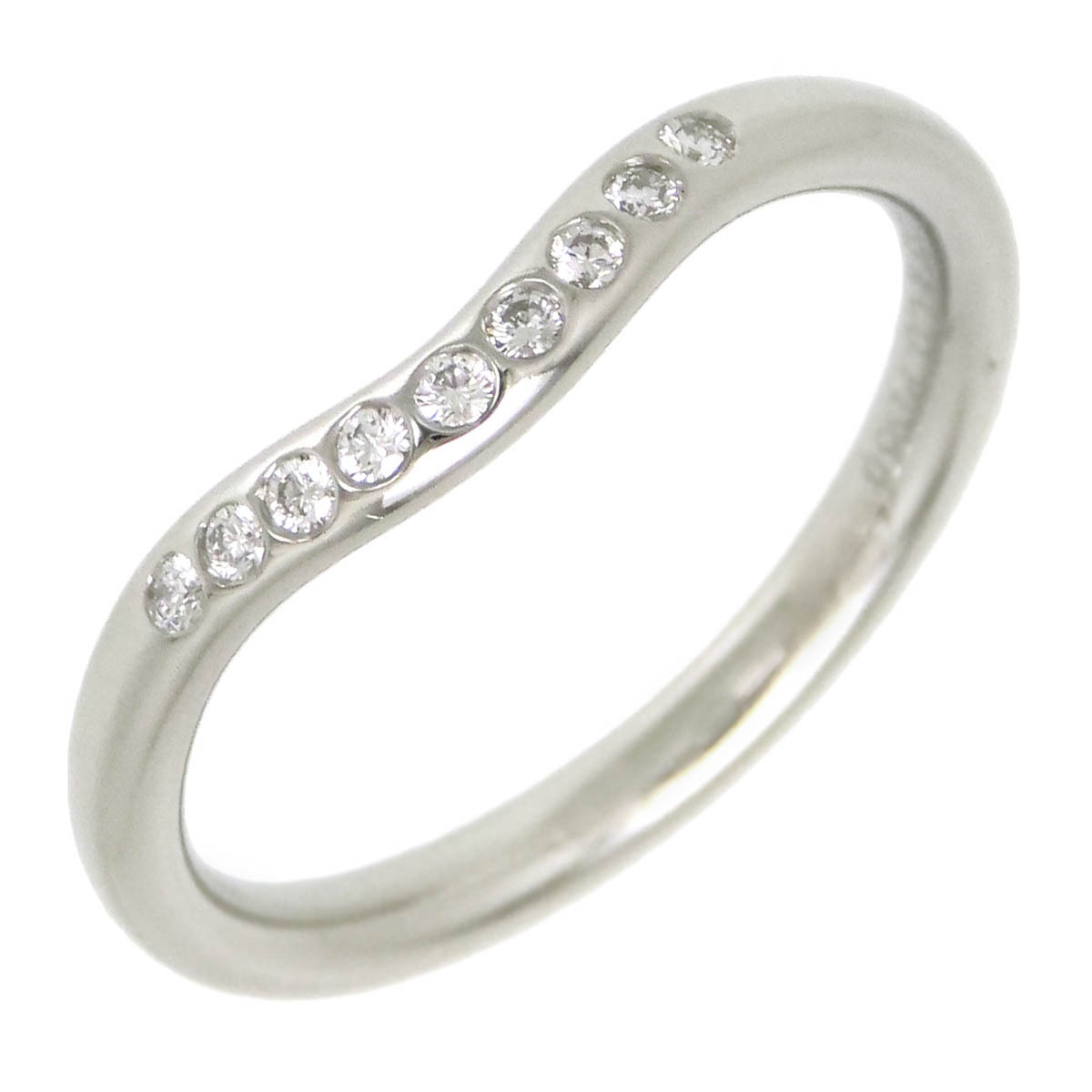 Yahoo!オークション - ティファニー カーブド バンドリング ダイヤモン...