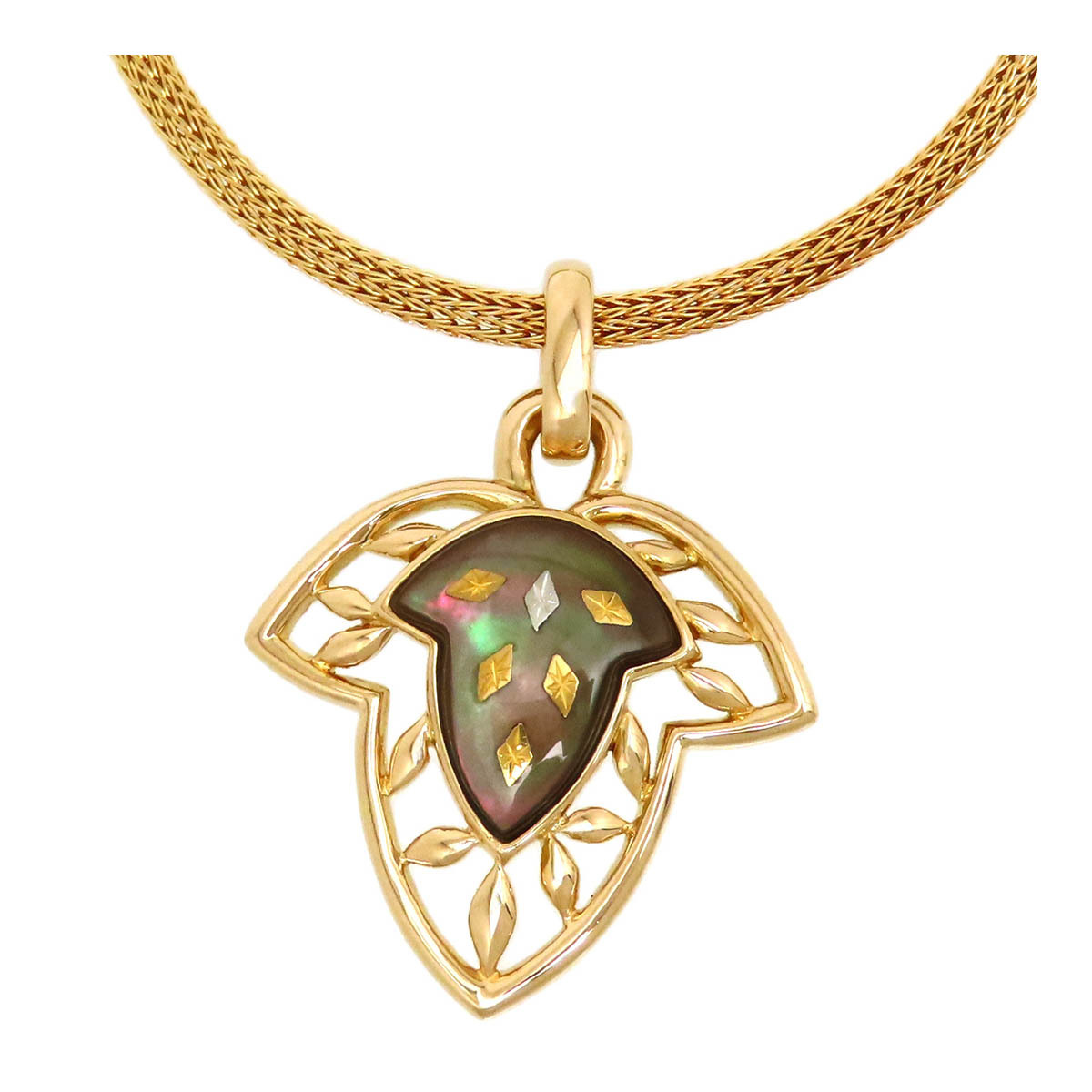 Yahoo!オークション - ミキモト ピクウェ リーフ ネックレス K18 (K18Y...