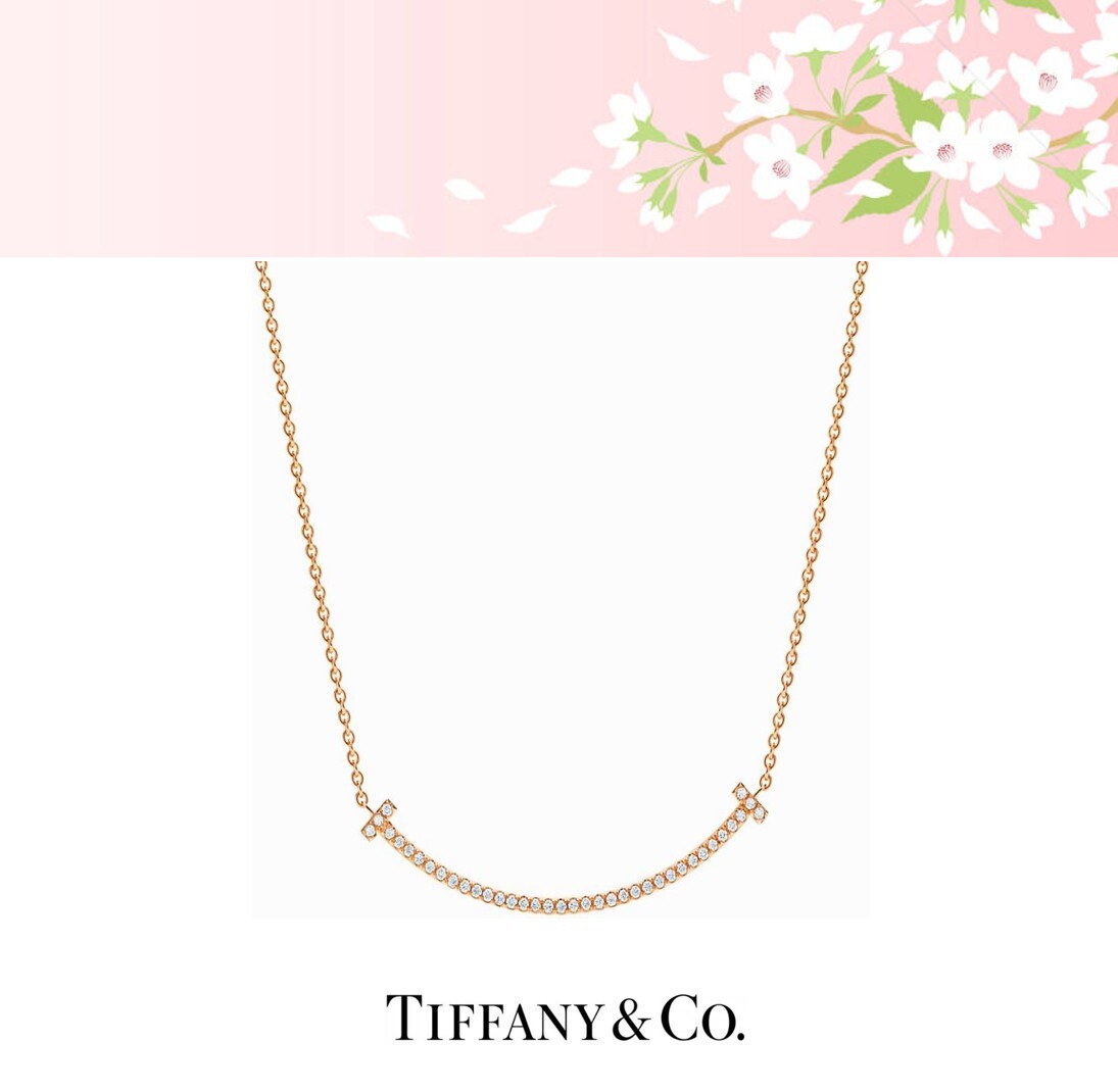 TIFFANY ￥50万 Tスマイル ダイヤ0.10ct & 18Kローズゴールドペンダント(ペンダント)｜売買されたオークション情報、yahooの商品情報をアーカイブ公開 - オークファン ...