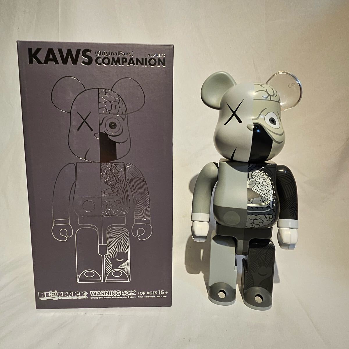 Yahoo!オークション - BE@RBRICK KAWS Dissected Companion GREY 400%