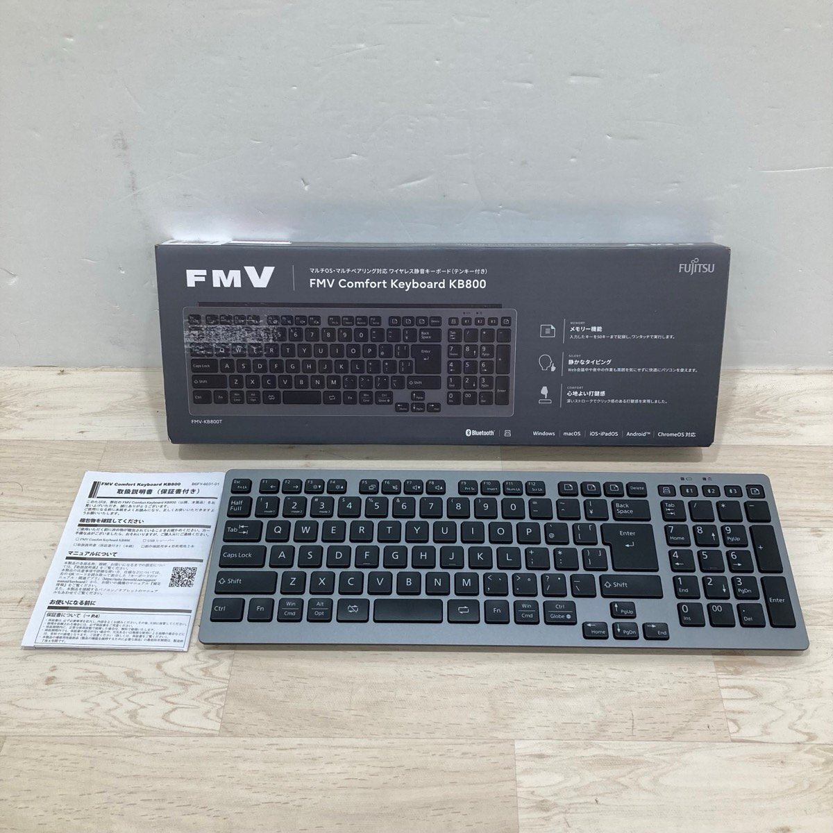 Yahoo!オークション - FUJITSU FMV-KB800T ワイヤレス静音キーボード[D...