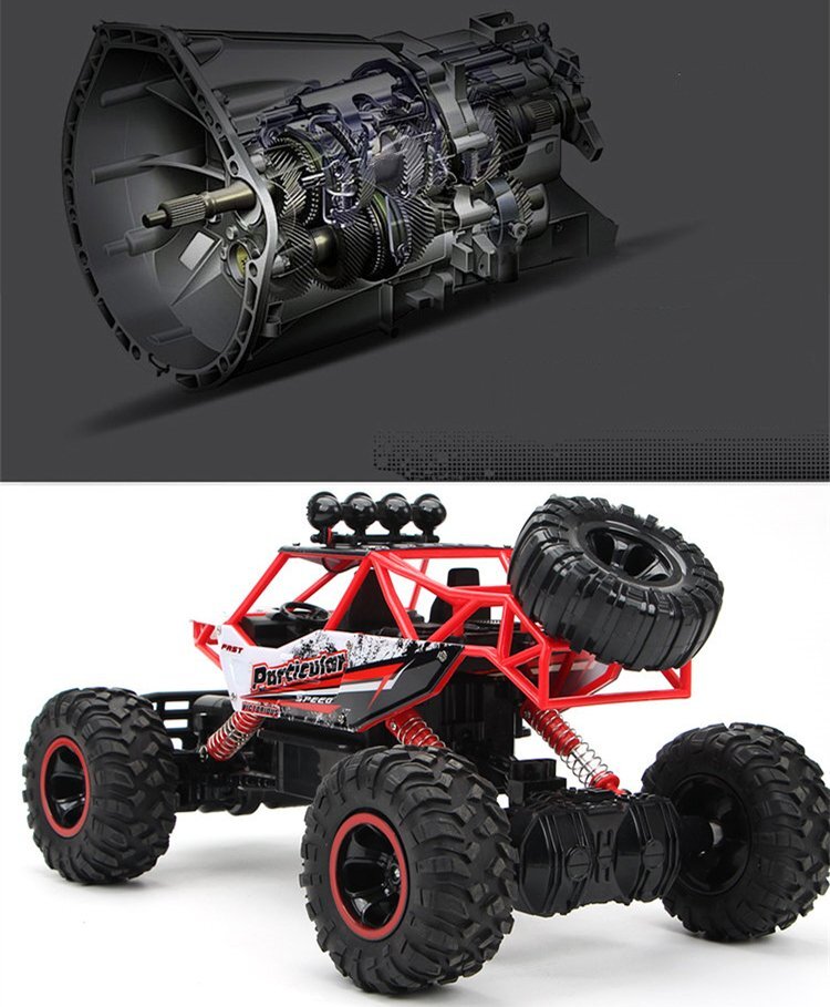 日本代購代標第一品牌【樂淘letao】－4WD ラジコンカー オフロード RCカー ラジコン 四輪駆動 操作時間30分 2.4Ghz無線操作 リモコンカー 防振性 走破性抜群 37cm
