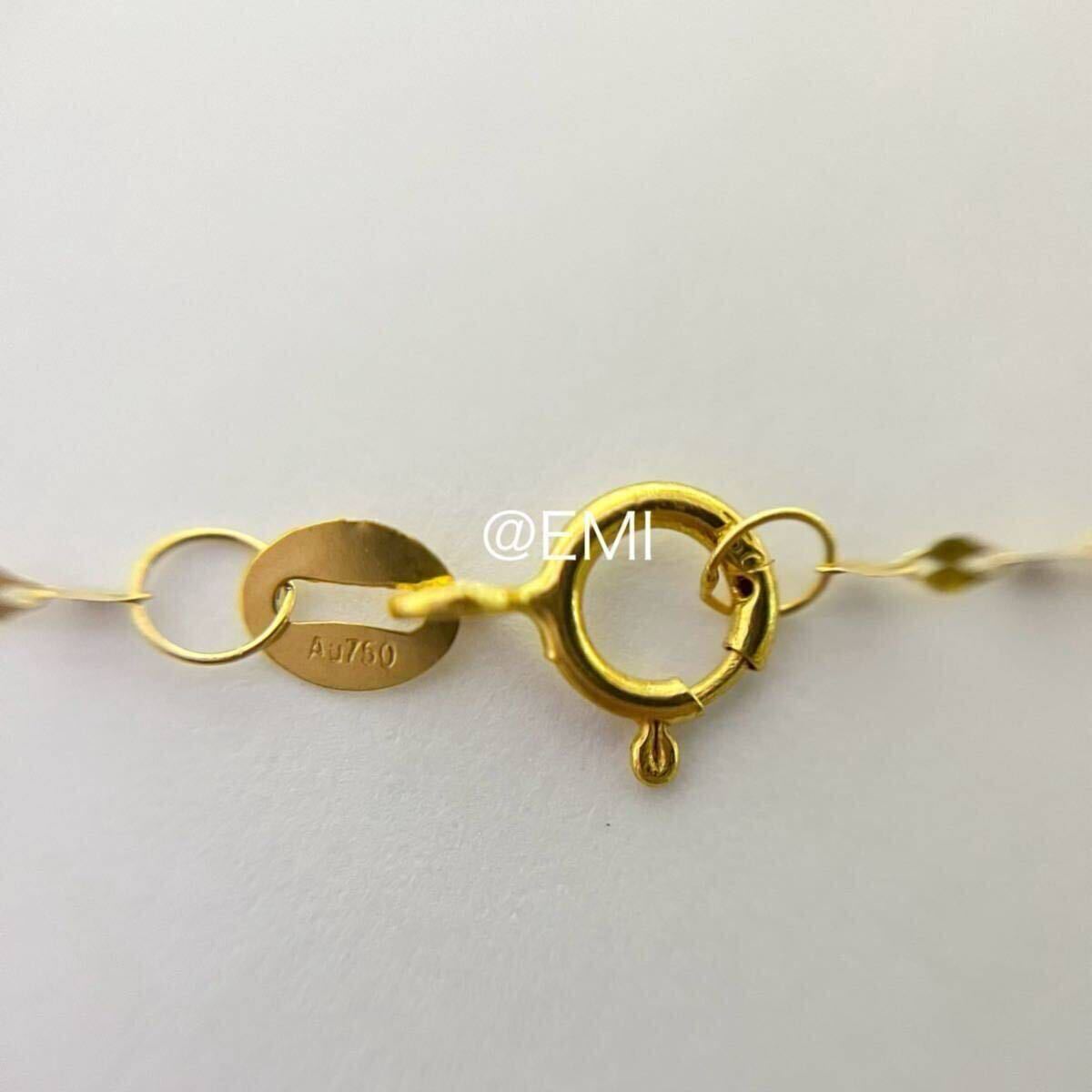 Yahoo!オークション - K18 デザインペタルネックレス Au750 18金イエ...