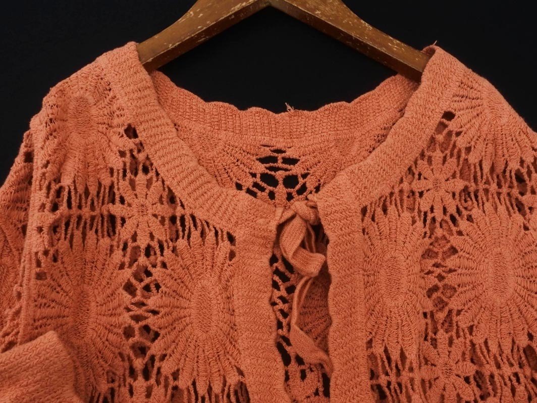 ehka sopo SM2 エヘカソポ サマンサモスモス かぎ編み リボン カーディガン sizeF/オレンジ fcb7 レディース(カーディガン)｜売買されたオークション情報、yahooの ...