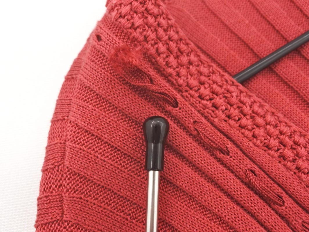 Yahoo!オークション - ネコポスOK SCAPA スキャパ 7分袖 ニット カーデ...