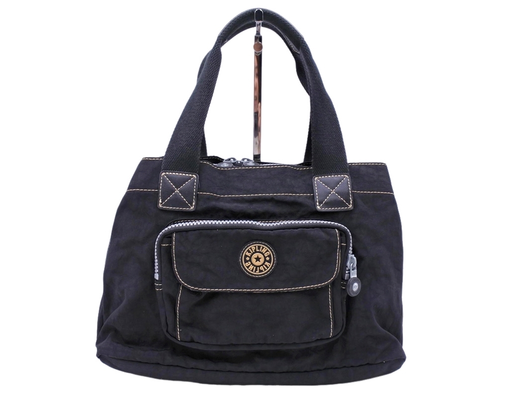 Yahoo!オークション - Kipling キプリング トート バッグ 黒 fcc6 レデ...
