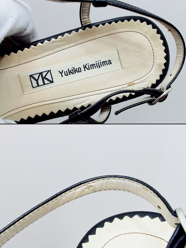 Yahoo!オークション - S YUKIKO KIMIJIMA ストラップ サンダル 23 EEE ...