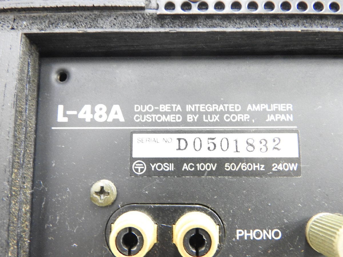 Yahoo!オークション - 【J】LUXMAN L-48A プリメインアンプ ラックスマ...