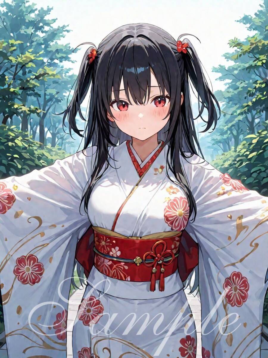 Yahoo!オークション - j_0046 1点物 【高画質】 オリジナル 浴衣 A4 ...