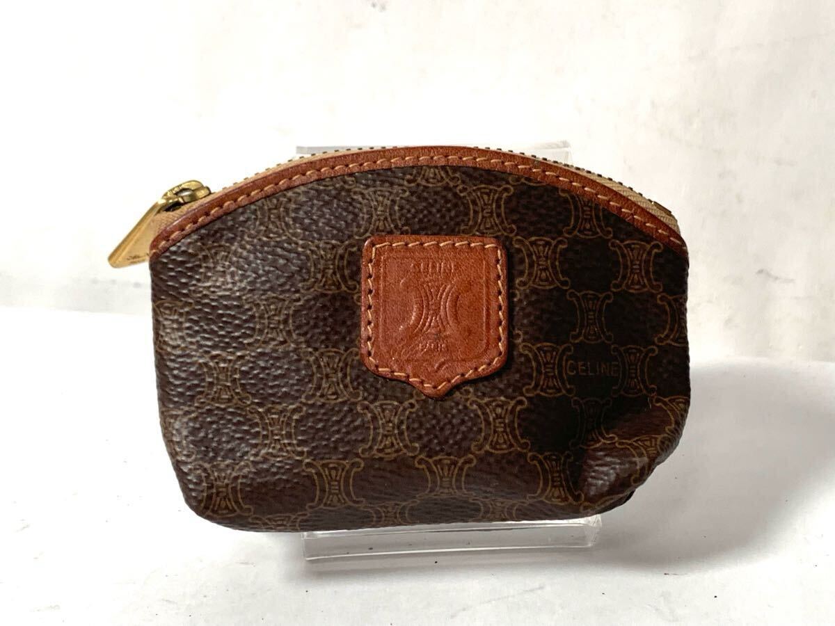 77 1円 CELINE セリーヌ マカダム柄 PVC×レザー コインケース コインパース 小銭入れ レディース メンズ ブラウン系(女性用財布)｜売買されたオークション情報、yahooの商品 ...