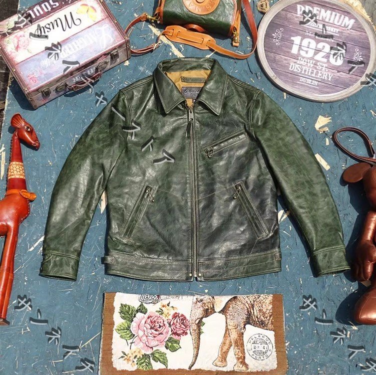 Yahoo!オークション - 限定P37 レザージャケット 仔馬革 ホースハイド...