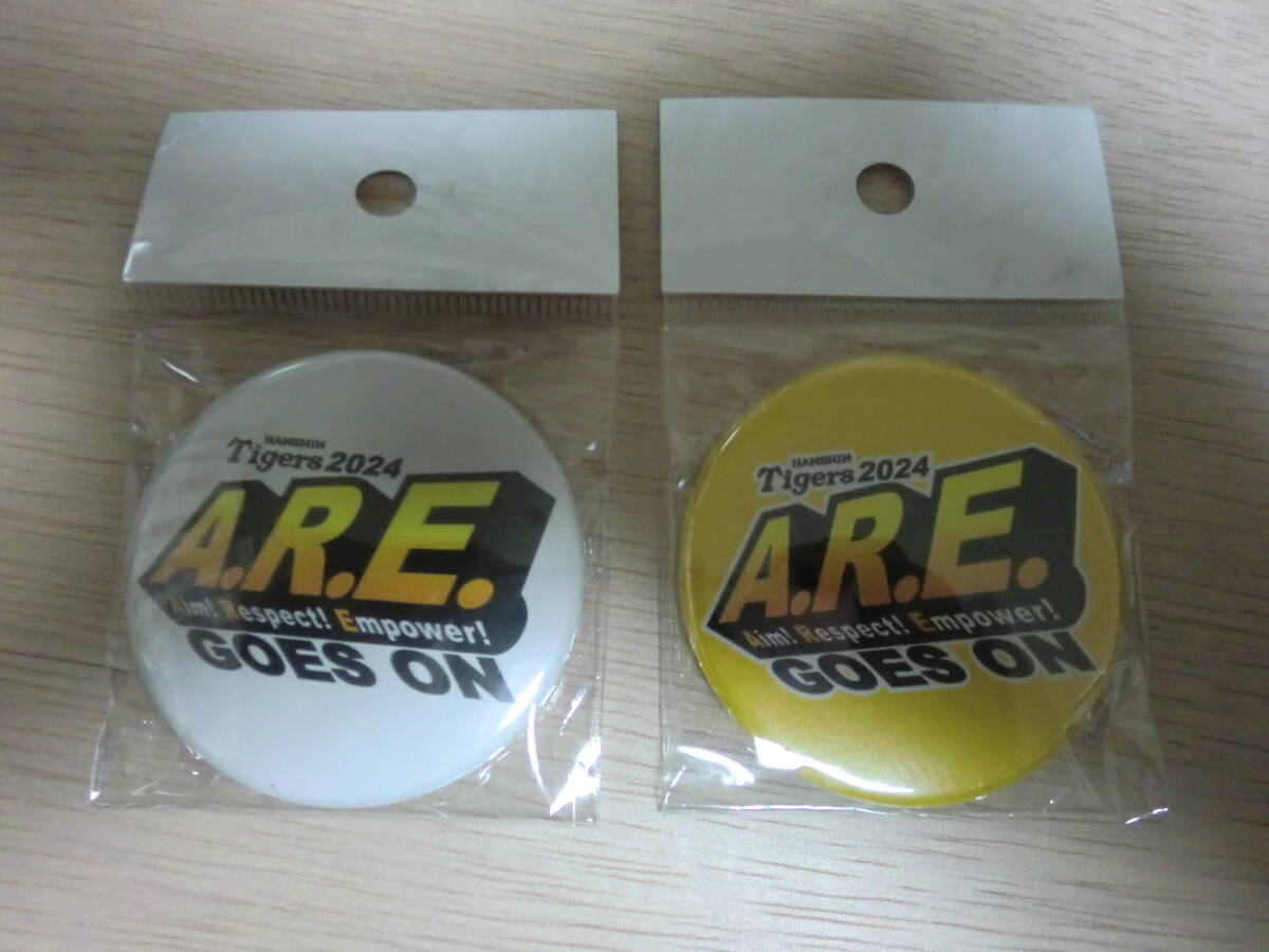 Yahoo!オークション - 阪神タイガース 2024 A.R.E GOES ON 缶バッジ 2...