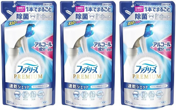 Yahoo!オークション - 【3袋セット】ファブリーズ PREMIUM 速乾ジェッ...