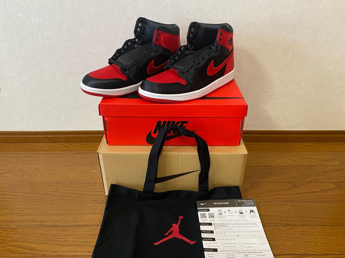 ☆新品☆ 28.5cm Nike WMNS Air Jordan 1 High OG Satin Bred ☆新品☆ 28.5cm Nike WMNS Air Jordan 1 High OG Satin Bred
