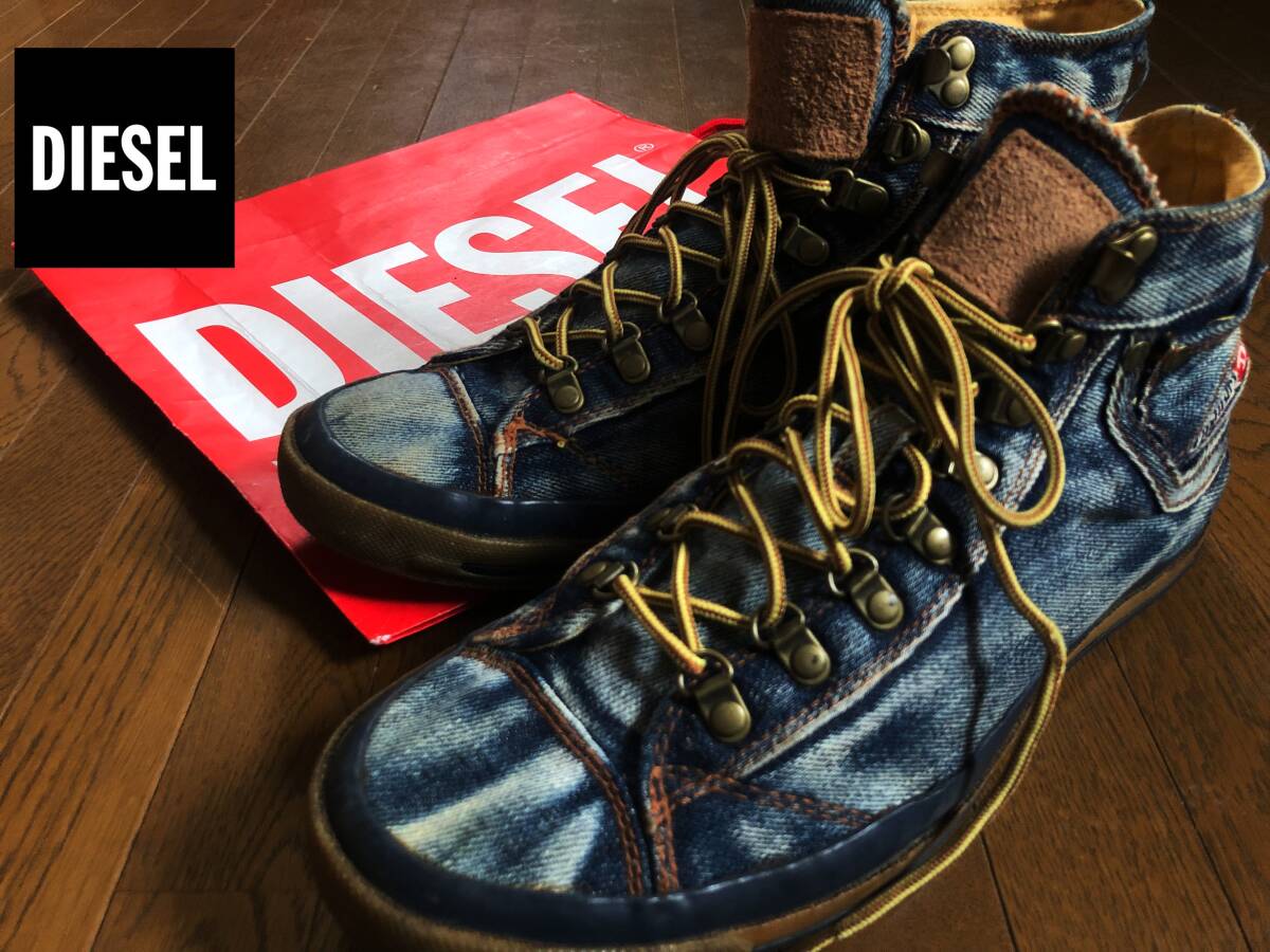サイズ26.5cm DIESEL ディーゼル ハードブリーチ 加工 デニム ハイカットスニーカー メンズ 即納 55dsl y2k ビンテージ 992(その他)｜売買されたオークション情報 ...