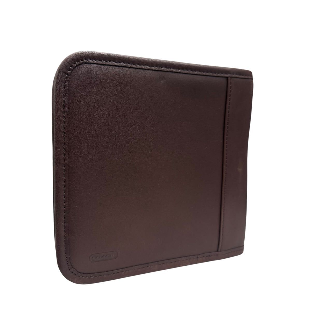 Yahoo!オークション - 16139 中古 COACH コーチ レザー CDケース DVDケ...