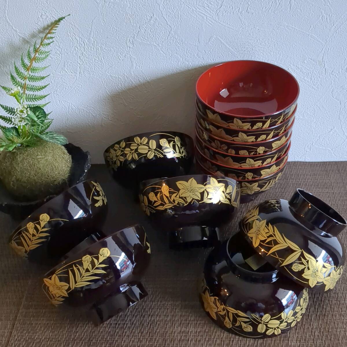 Yahoo!オークション - wasabi a244 漆塗汁椀12客お買い得セット 長期保...