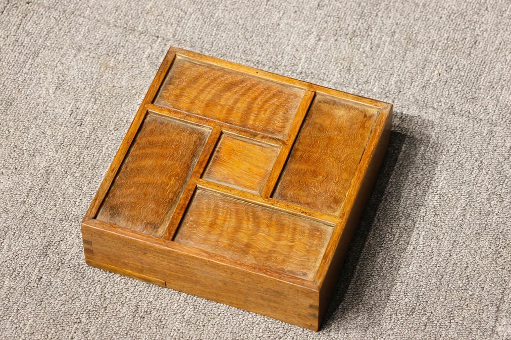 Yahoo!オークション - 渡鶴羽 W736清時代 黄花梨文房箱 黄花梨木細密...