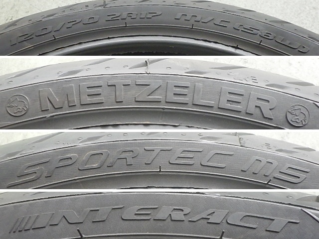 Yahoo!オークション - 120/70R17 58W METZELER SPORTEC M5 INTERACT 中...