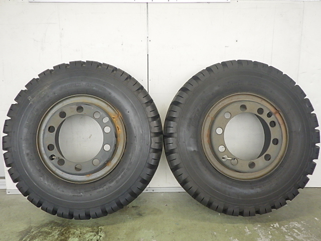 Yahoo!オークション - 8.25-15 14PR 中古 2本セット 夏タイヤ 鉄ホイー...