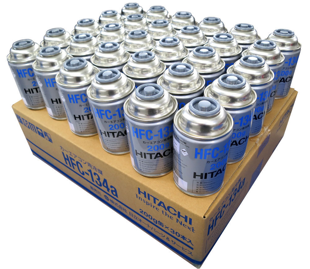 Yahoo!オークション - クーラーガス R-134a 日立 HFC-134a 30本1ケース...