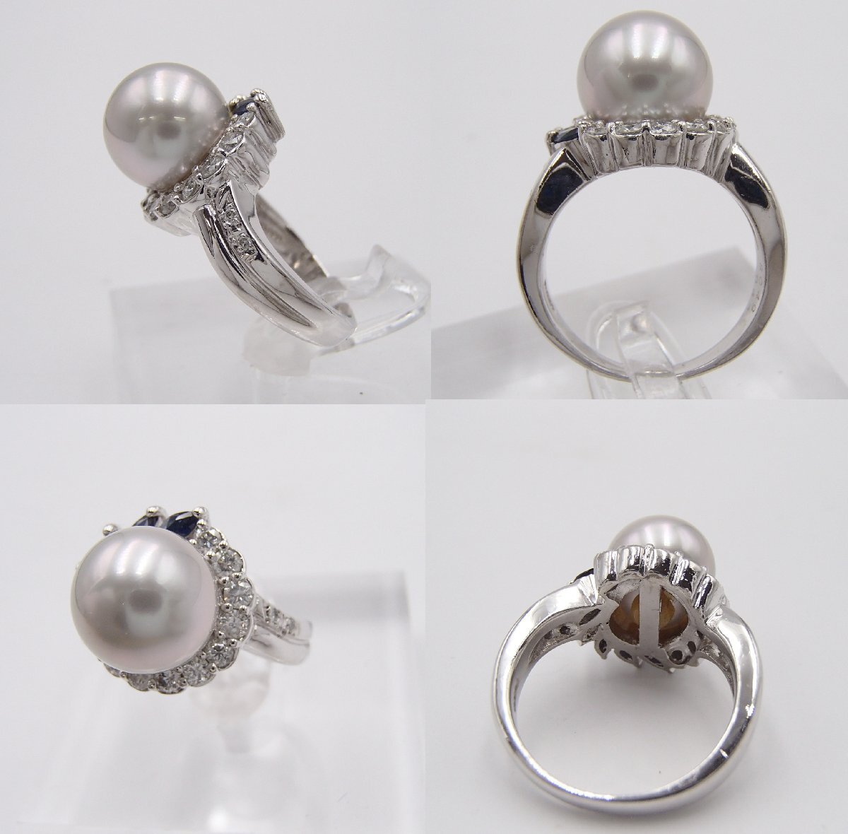 真珠 南洋パール リング / Pt900 D0.43 サファイア0.49 約10.8㎜ 約13.3g / 真珠 パール アクセサリー KD(その他)｜売買されたオークション情報、yahooの ...