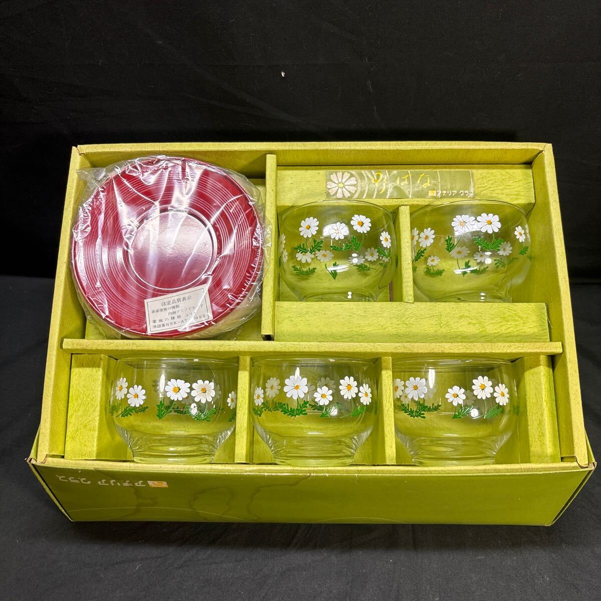 H099 アデリア グラス 冷茶5客セット ADERIA GLASS 花柄 昭和レトロ グラス 5個 茶托 5枚 野ばな ガラス 食器 当時物 保管品(タンブラーグラス)｜売買された ...