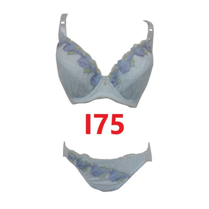 Yahoo!オークション - I75/L・サックス ローズレース ブラジャー＆シ...