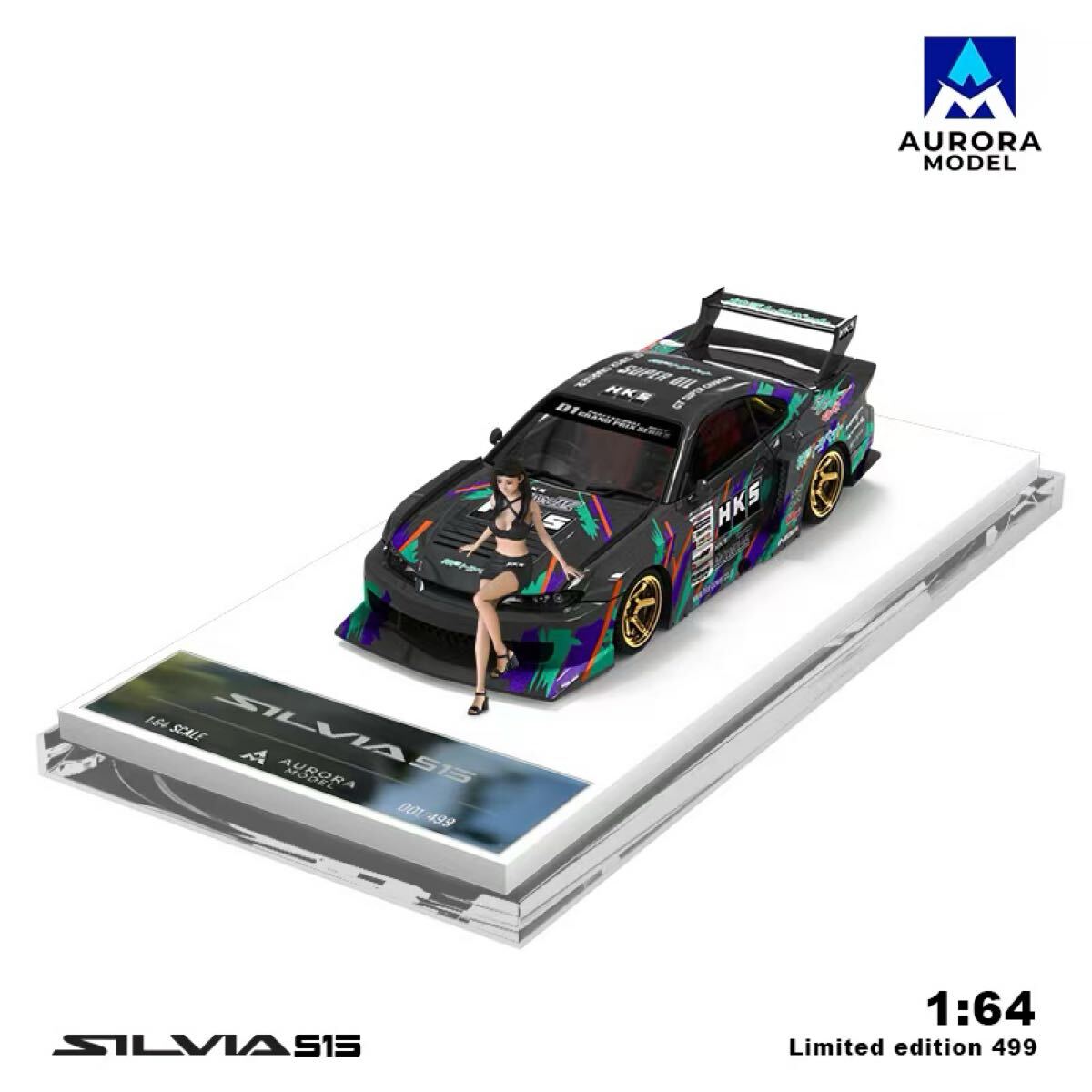 Yahoo!オークション - 1/64 aurora model LBWK NISSAN 日産 s15 HKS フ...