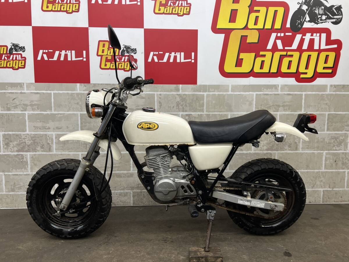 HONDA ホンダ APE50 エイプ50 AC16 販売証明書有り 場内走行確認済み エンジン始動動画有り 未整備 現状車 バンガレ(50cc以下)｜売買されたオークション情報、yahooの ...