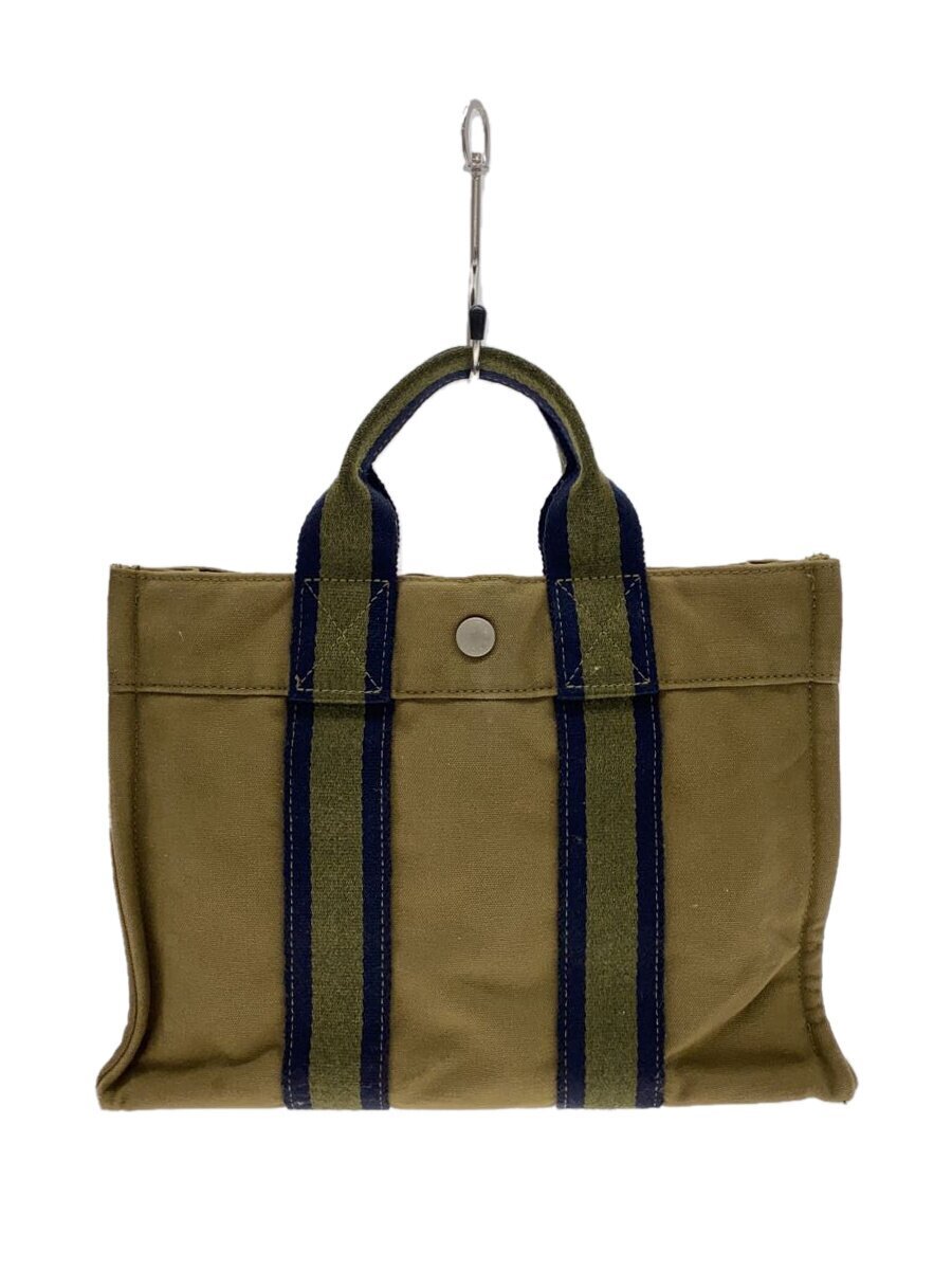 Yahoo!オークション - HERMES フールトゥPM/キャンバス/KHK/無地