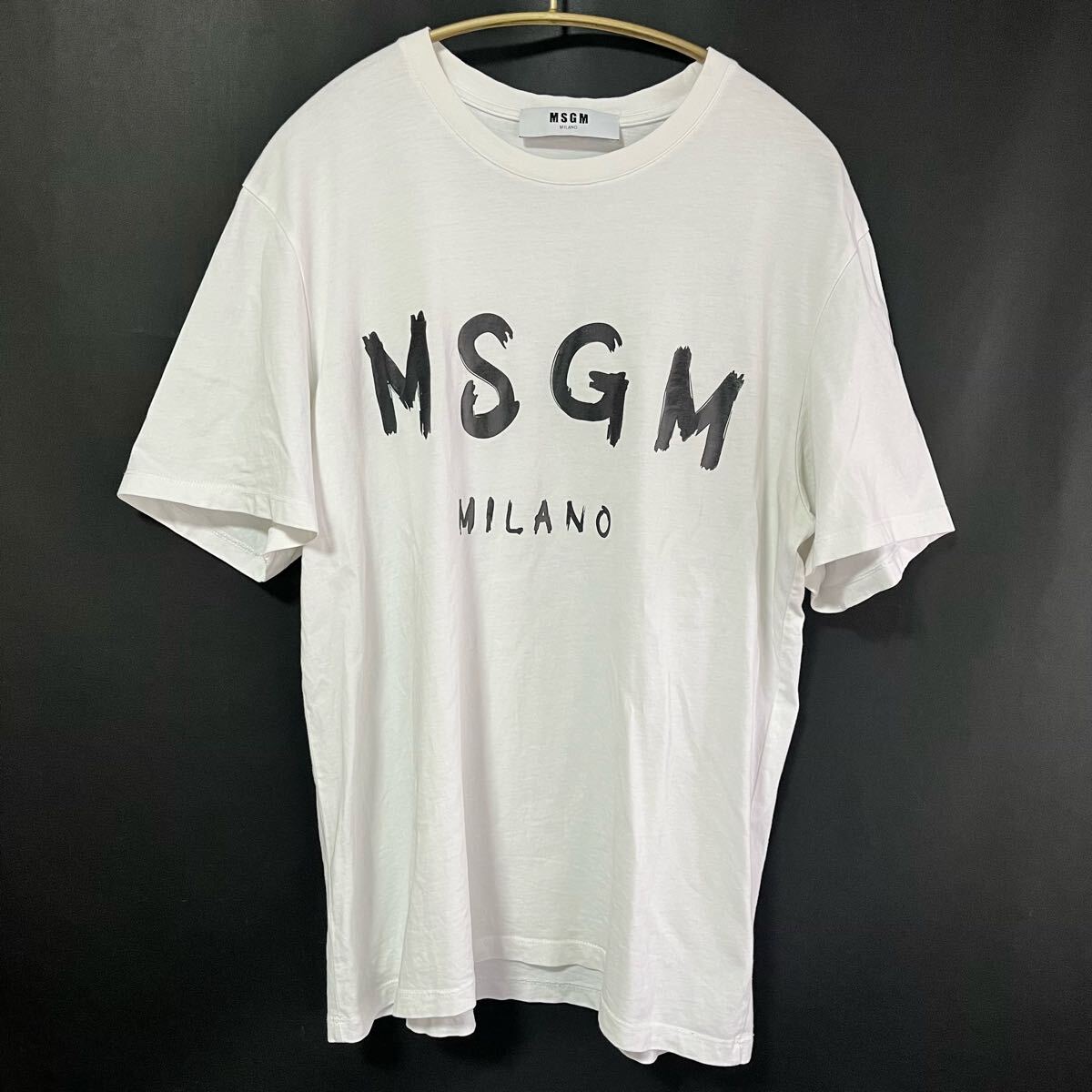 Yahoo!オークション - 美品MSGM MILANO ホワイト Tシャツ メンズトップ...