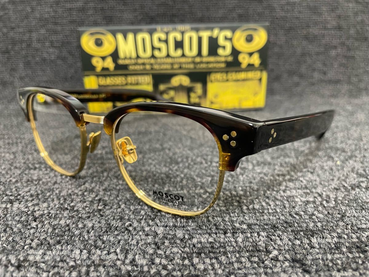 MOSCOT モスコット TINIF 眼鏡フレーム 48-21-145 COL.TORTOISE/GOLD 鼈甲柄 ブロウタイプ サーモント 伊達眼鏡(フルリム)｜売買されたオークション情報 ...