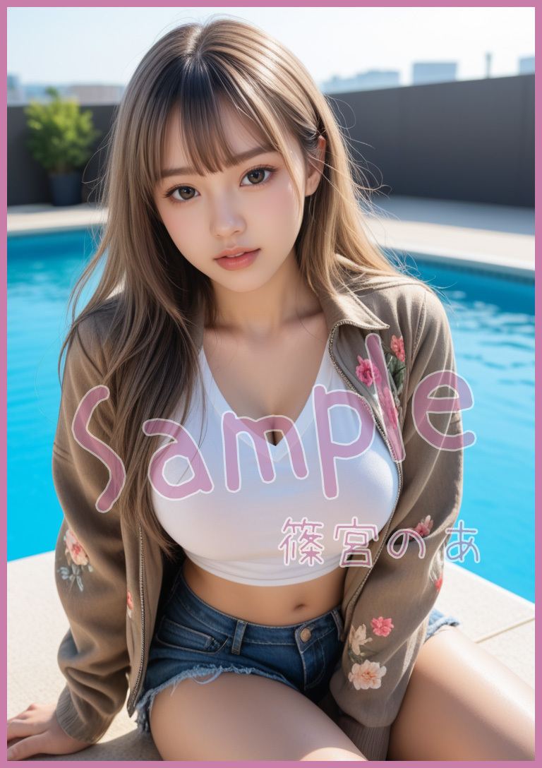 Yahoo!オークション - 篠宮のあ 高画質 一点物 AI 美女 A4 アート ポス...