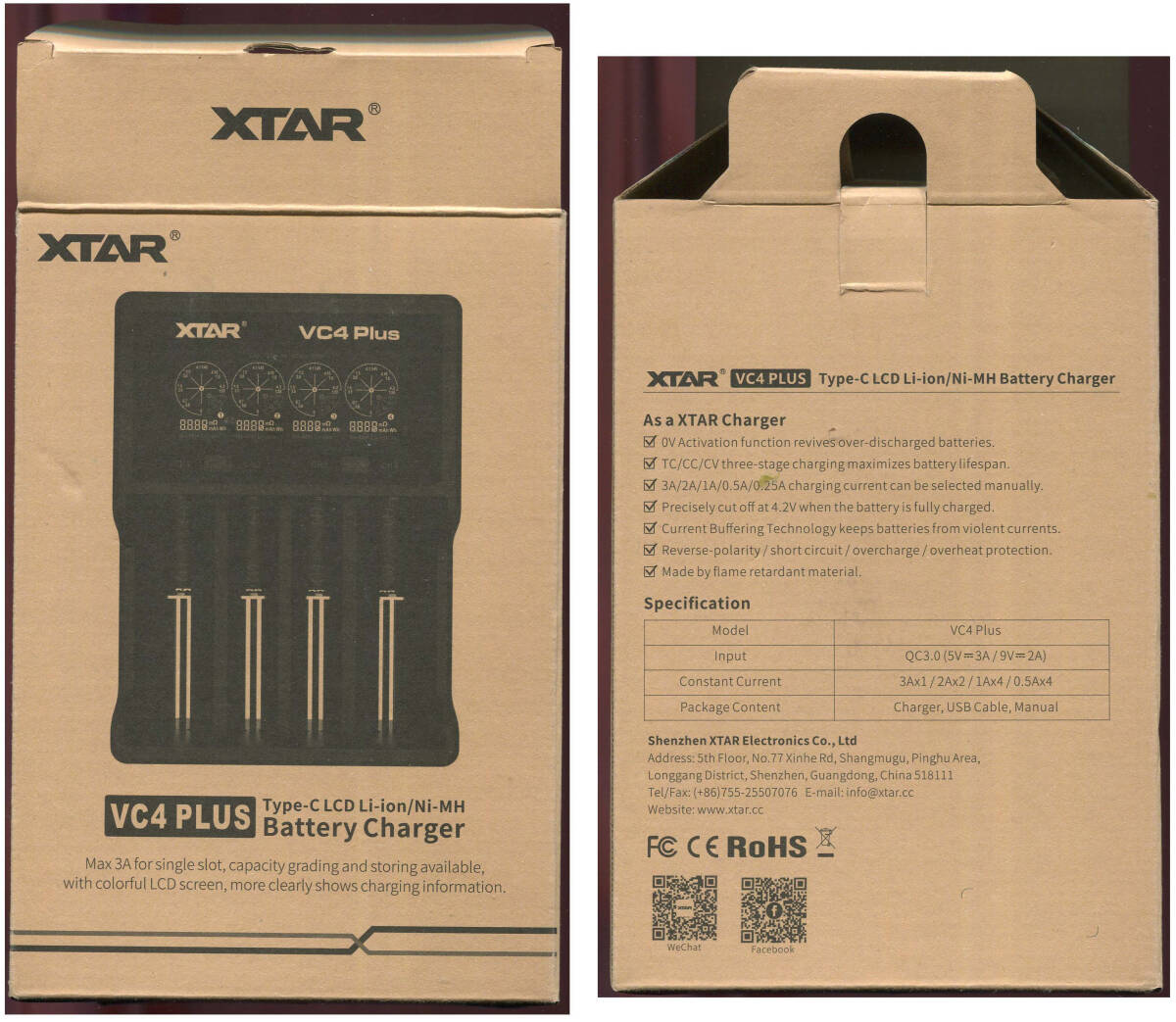 Yahoo!オークション - XTAR VC4 Plus リチウムイオン ニッケル水素 ニ...