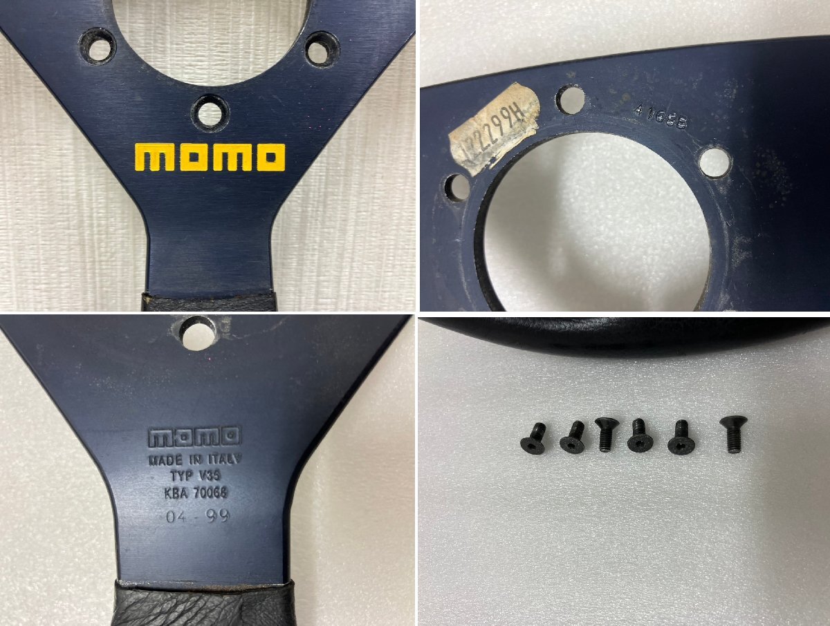 Yahoo!オークション - MOMO モモ ステアリングホイール ハンドル レザ...