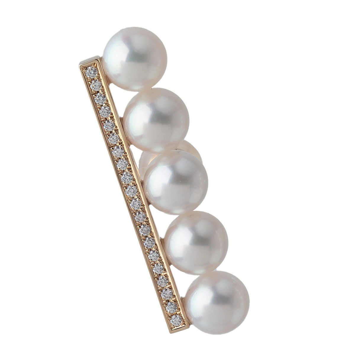 タサキ パール ダイヤ ピアス バランス プラス 5.7mm 0.08ct×2 タサキ パール ダイヤ ピアス バランス プラス 5.7mm 0.08ct×2