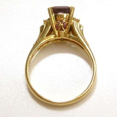 Yahoo!オークション - 【K18】 大粒 ガーネット 2.3ct & ダイヤモンド ...