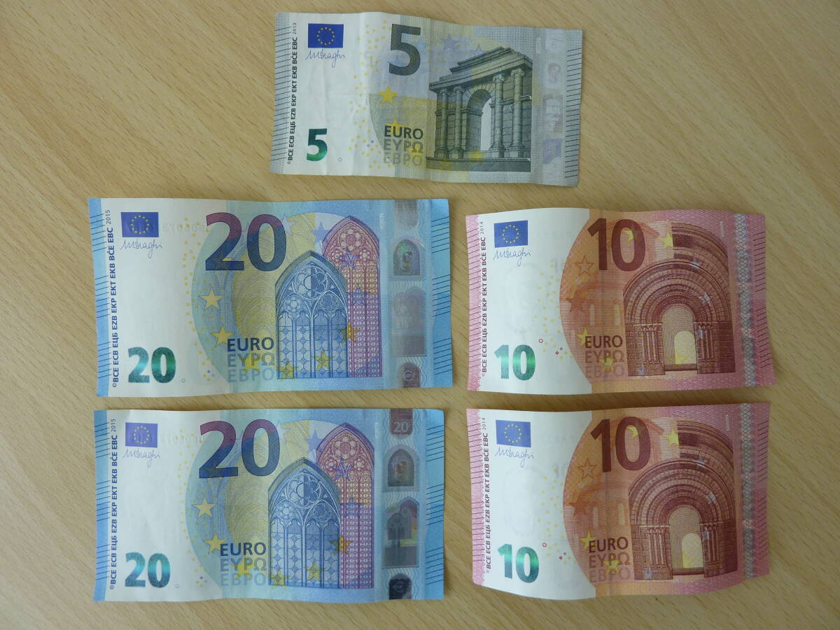 Yahoo!オークション - ユーロ紙幣 ユーロ札 計65ユーロ 保管品 激安 爆...