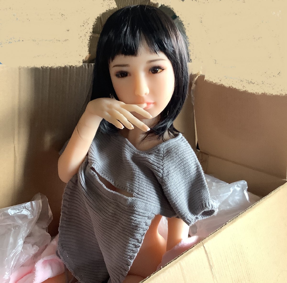 元箱 ラブドール 等身大 妃 ひな リアルドール 130cm 21kg ニット 黒髪 ウィッグあり B1223No3(本体)｜売買されたオークション情報、yahooの商品情報をアーカイブ公開 ...