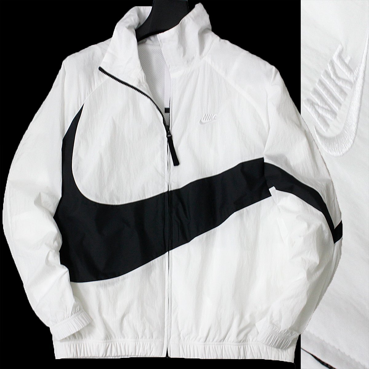 新品 NIKE ナイキ ビッグスウッシュ ウーブン ジャケット 2XL 白 新品 NIKE ナイキ ビッグスウッシュ ウーブン ジャケット 2XL 白