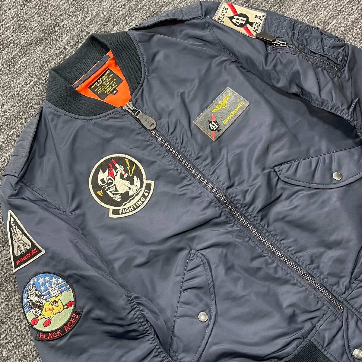 Yahoo!オークション - AVIREX L-2A フライトジャケット ブラックエース...