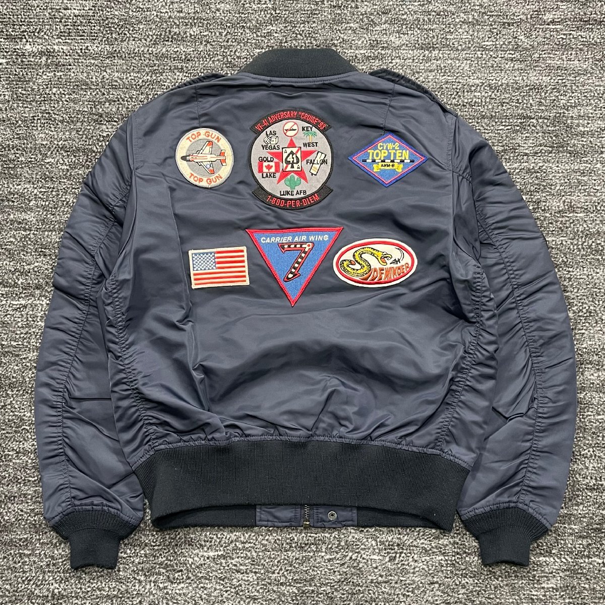 Yahoo!オークション - AVIREX L-2A フライトジャケット ブラックエース...