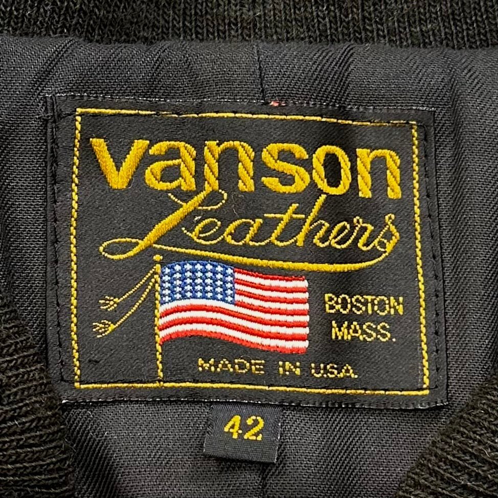 Yahoo!オークション - VANSON TJP バンソン レザージャケット スタジャ...