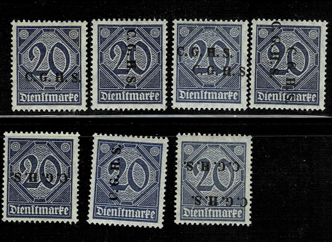 Yahoo!オークション - 《上シレジア》Scott #O42 1920年 20pf 加刷向き...