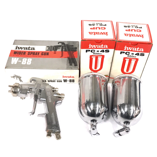 イワタ W-88 スプレーガン PC-4S スプレーガン用 塗料カップ 保存箱付き 3点セット iwata QH034-67(エアーガン)｜売買されたオークション情報、yahooの商品情報を ...