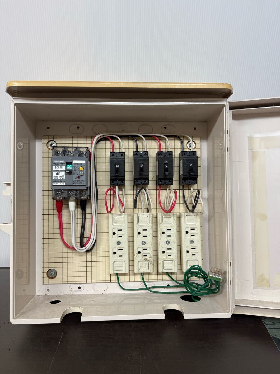 Yahoo!オークション - 仮設 分電盤 40A 4回路 BJW-50 漏電ブレーカー ...
