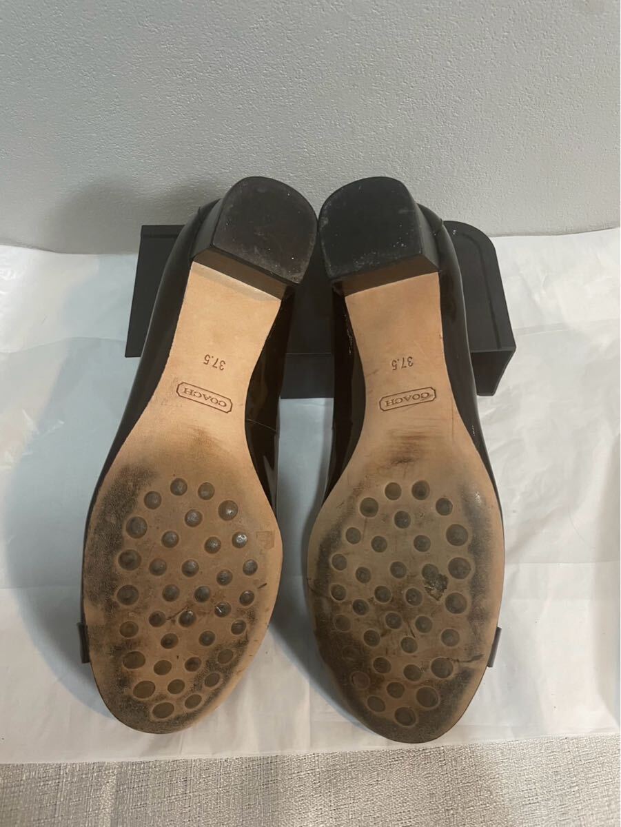 Yahoo!オークション - COACHコーチパンプス黒ブラック24〜24.5cmレディ...