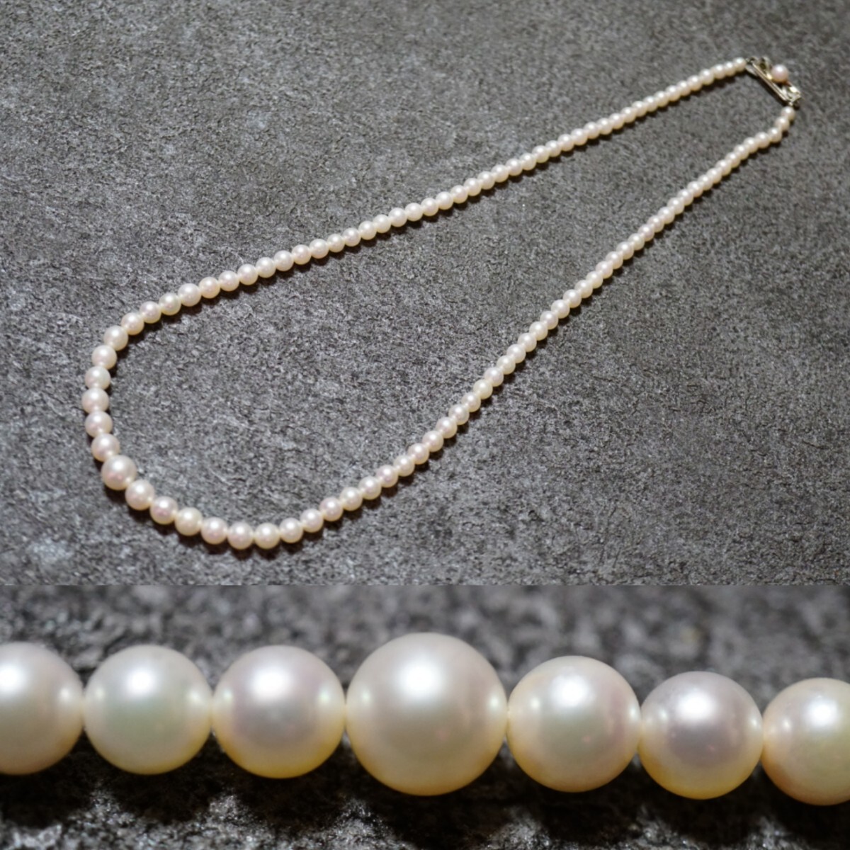 x27 ミキモト/MIKIMOTO 本真珠 パール ネックレス ヴィンテージ アクセサリー SILVER刻印 冠婚葬祭 ブランド ペンダント 装飾品る(ネックレス、ペンダント、チョーカー ...